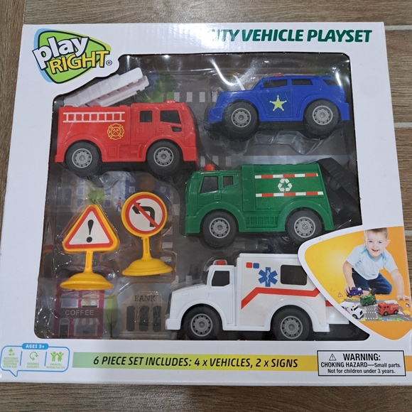 Play Right | Toys | Play Right City Vehicle Playset Fire Truck ...